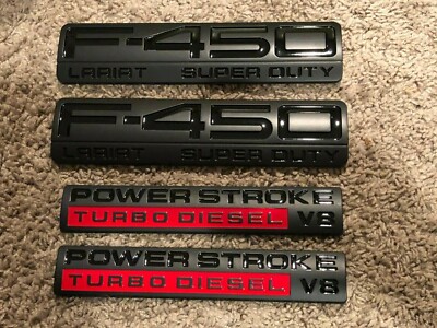 2005 2006 2007 2008 2009 2010 FORD F450 LARIAT DIESEL FENDER EMBLEMS ...