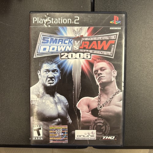 WWE SmackDown vs Raw 2006 PS2 Sony PlayStation 2 CIB Game Complete ...
