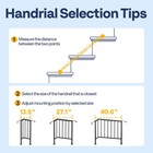 2-Pack 3 Step Hand Rails for Outdoor Steps Wrought Iron Railing for ...