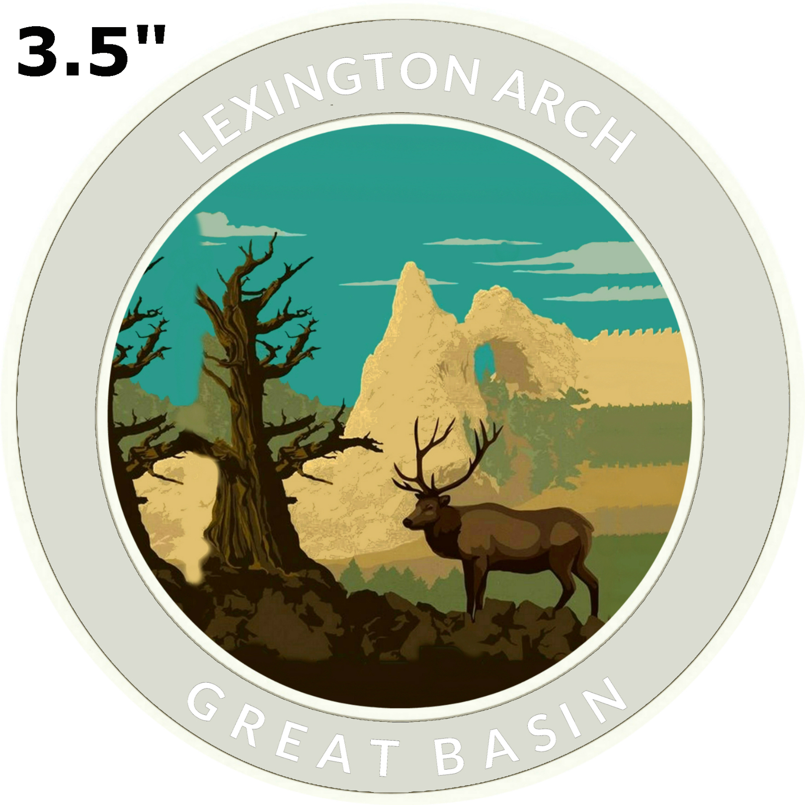 Great Basin Lexington Arch Park 3.5" - Car Truck Window Bumper Sticker ...