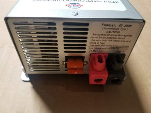 NEW WFCO 75 Amp Deck Mount Power Converter / Charger Corded RV Trailer ...