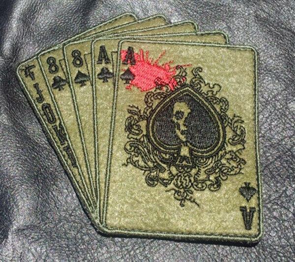 Dead Man's Hand Aces Skull Outlaw Iron on MC Biker Patch for sale online | eBay