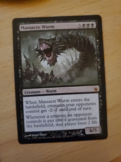 MTG Massacre Wurm Mirrodin Besieged 46/155 Regular Mythic for sale ...