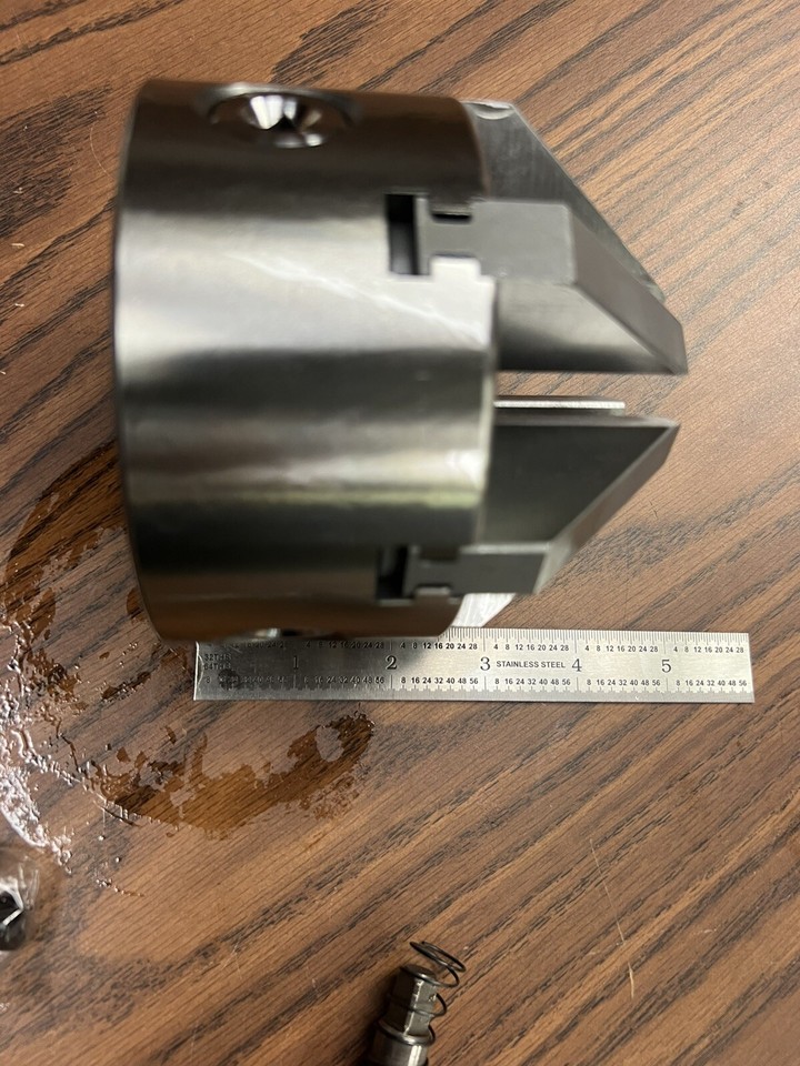 4” 6-JAW SELF-CENTERING LATHE CHUCK w D1-3 Semi-finish Adapter Free ...
