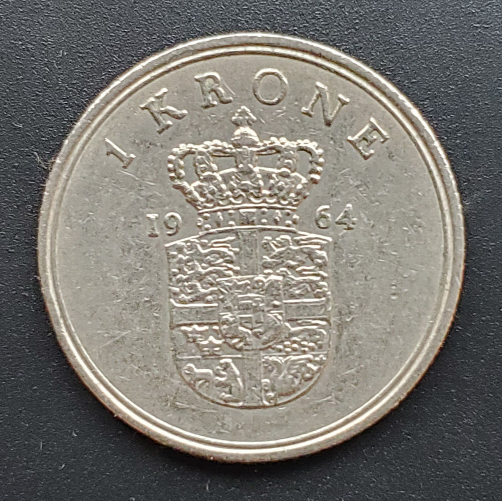 1964 DENMARK 1 KRONE KM# 851 US SELLER FREE SHIPPING! | eBay