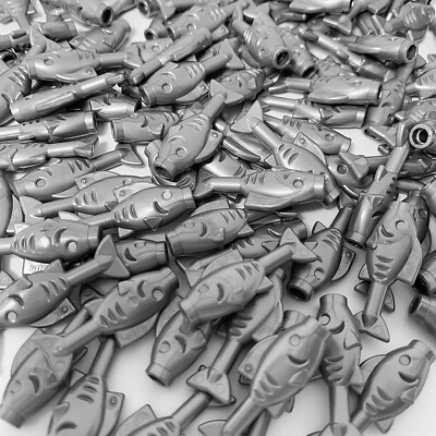 LEGO 5 x Flat Silver Fish Set *BRAND NEW* 64648 S179 | eBay