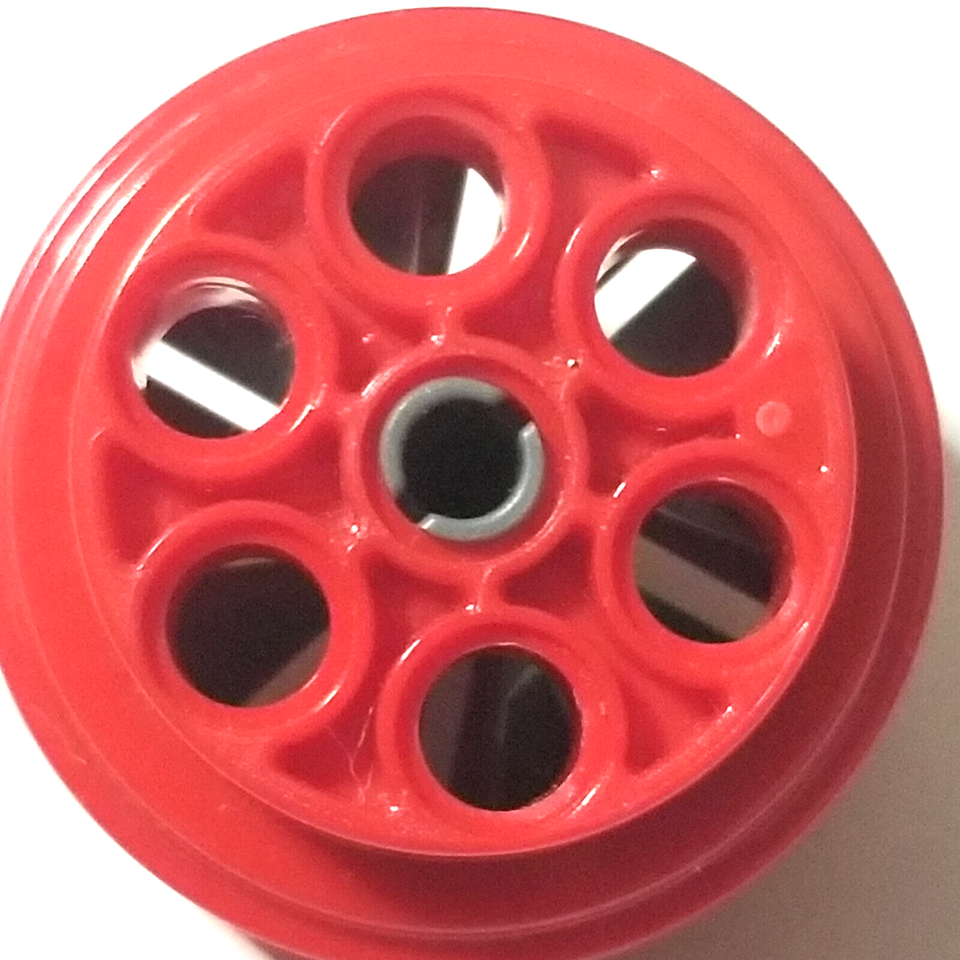 LEGO Technic Engine Head Mount (Red) with 10 Blade Dark Bluish Gray Jet ...