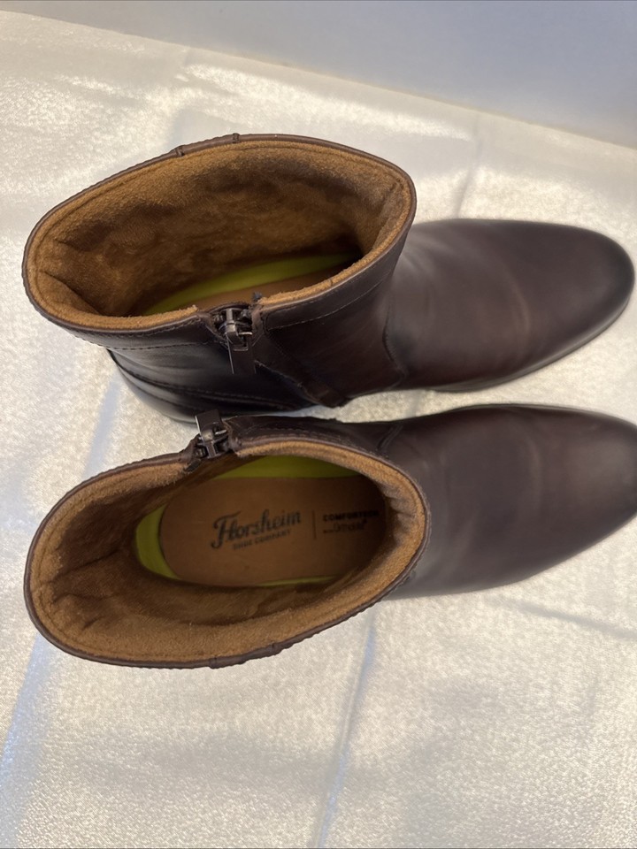 Florsheim Midtown Zip Leather Dress Boot Brown Men’s Size 9 D | eBay