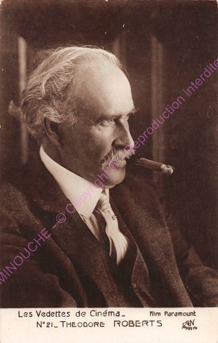 RPPC CPM STAR THEODORE ROBERTS LES VEDETTES DE CINEMA PARAMOUNT Edt A.N ...