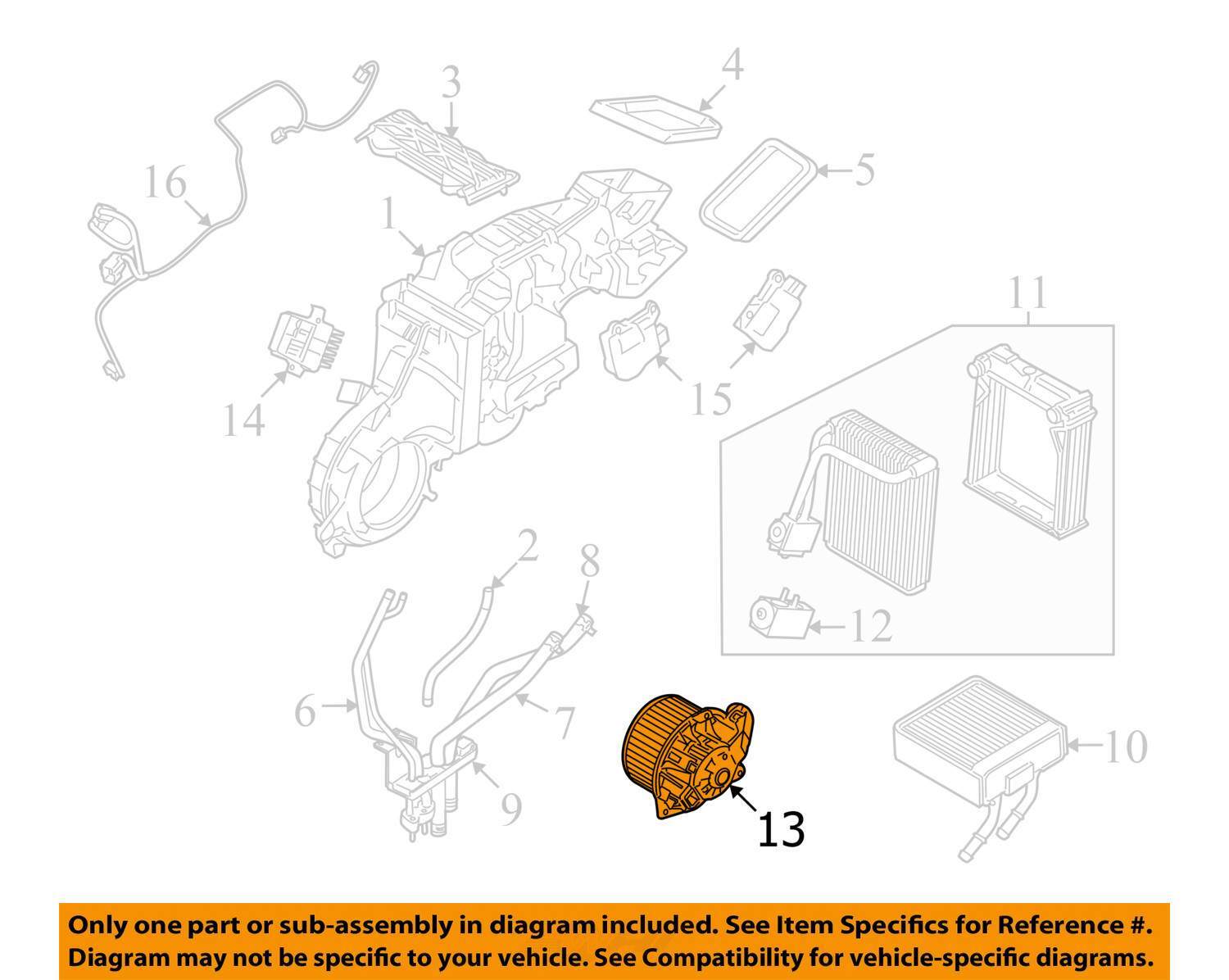 2009 Ford Flex Heater AC Blower Motor OEM 129K Miles - LKQ317602923 | eBay
