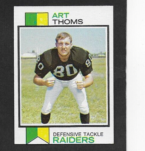 1973 Topps NFL Football #502 Art Thoms, Oakland Raiders, Rookie RC, NM ...