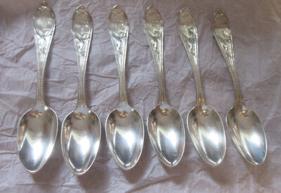 Set Of 6 Coin Silver Teaspoons N. Harding & Co. | eBay