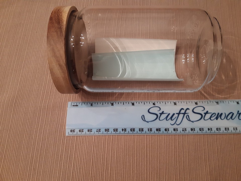 Crofton Glass Canister Kitchen Food Set Small (17 fl oz) Large (25 fl ...