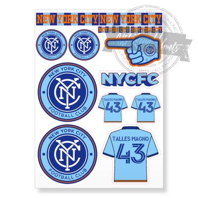 New York City Football Club MLS Soccer Printed Vinyl Decal Sticker High ...