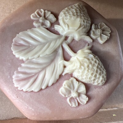 Pink strawberry Incolay Stone Jewelry Trinket powder Box Gifts | eBay