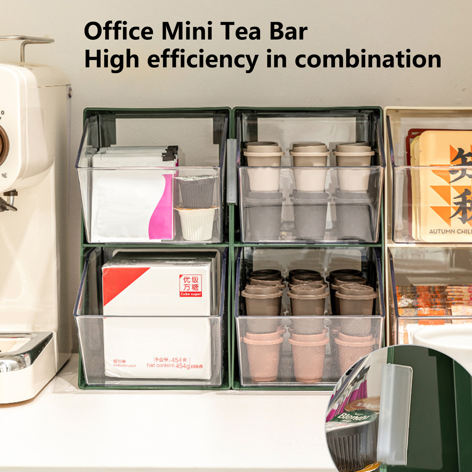 1 Set Tea Bag Container Dust-proof Storage Tea Coffee Sugar Container ...