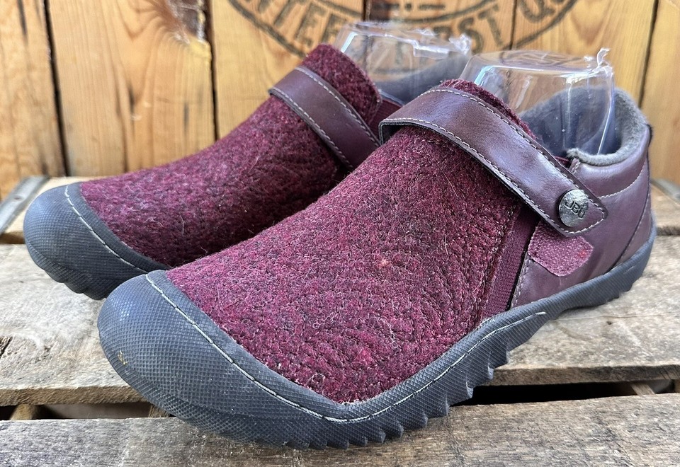 Jbu Jambu Comfort Felt Shoes Sz 9 Burgundy Purple Women’s Round Toe ...