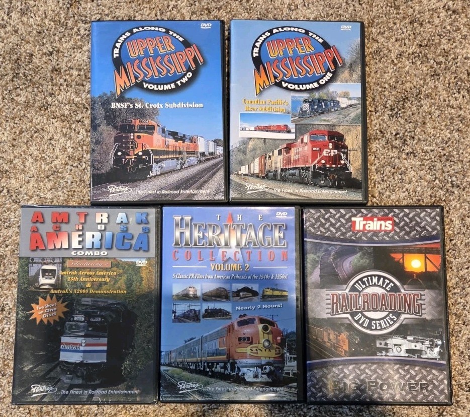 Lot of 5 Rare Railroad Train/ Locomotive DVD Videos- Pentrex Trains ...