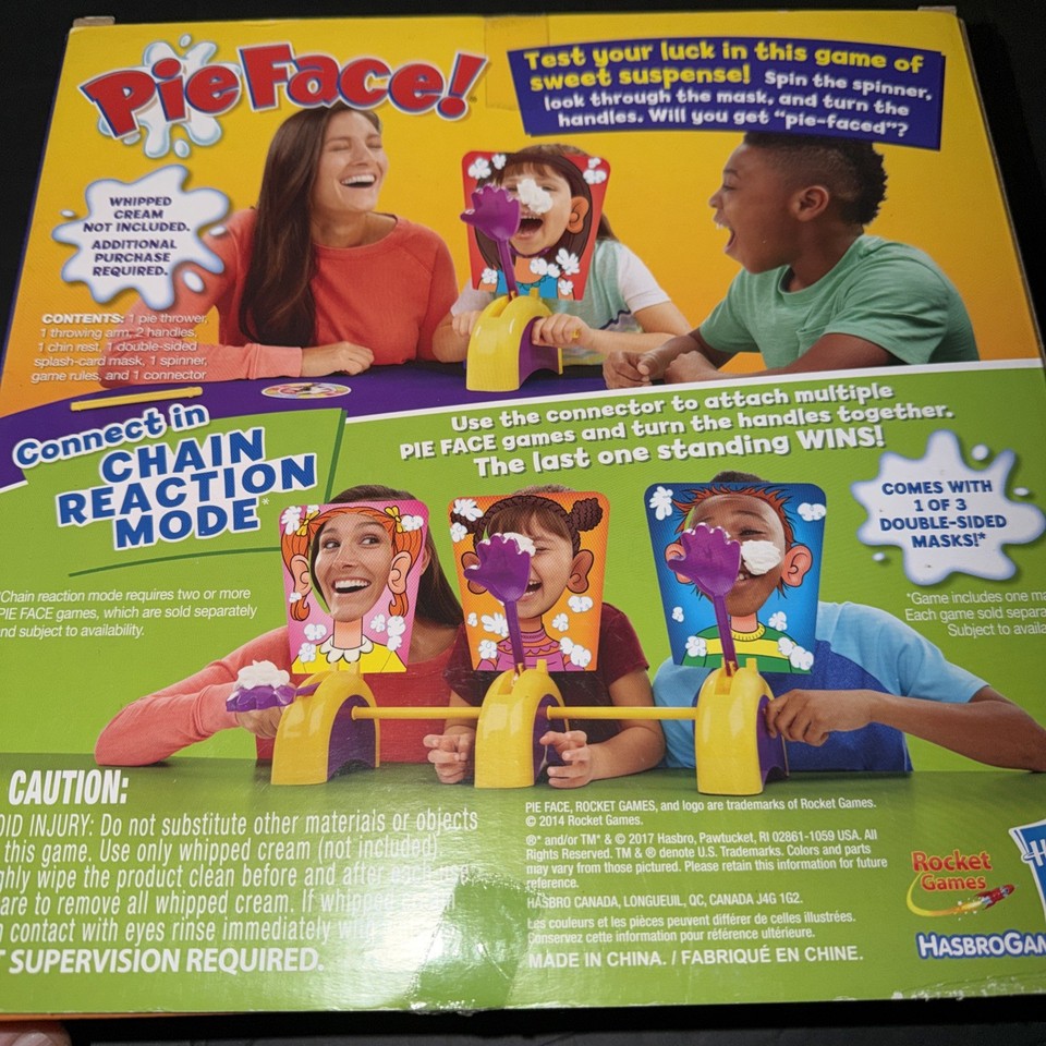 Hasbro Pie Face PieFace Game For Kids Family Fun,New, Age 5+ | eBay