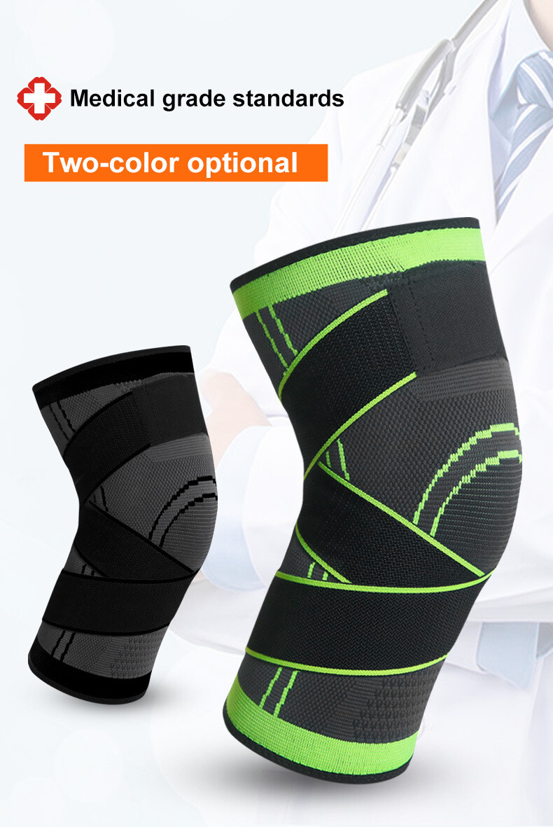 Knee Sleeve Compression Brace Support For Sport Gym Joint Pain ...