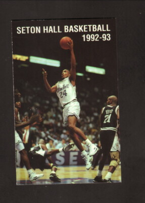 Seton Hall Pirates--Terry Dehere--1992-93 Basketball Pocket Schedule ...