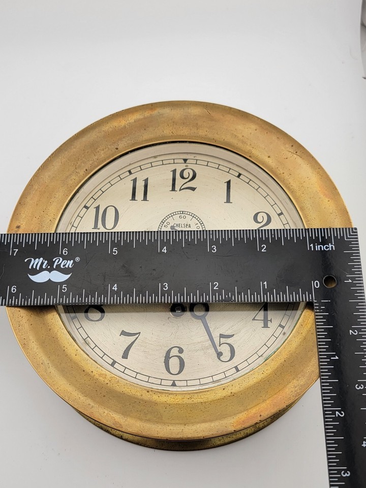 Rare Antique WW1 Chelsea Brass Ships Clock 6" Dial US. Navy Circa 1910 ...