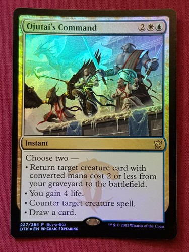 Magic The Gathering DRAGONS OF TARKIR FOIL OJUTAI'S COMMAND white/blue ...