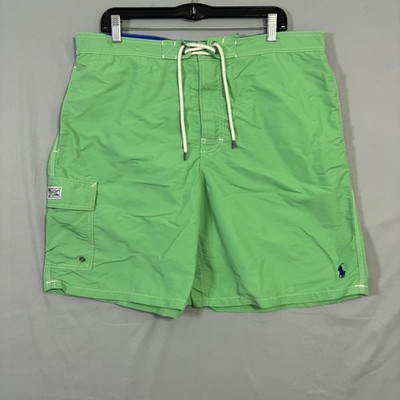 Polo Ralph Lauren Swim Trunks Mens XL Green Drawstring Board Shorts ...