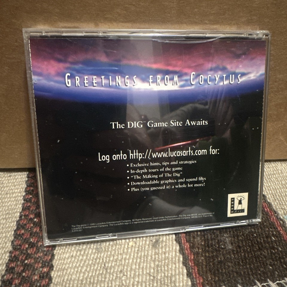 The Dig (PC, 1995) Vintage Computer Video Game LucasArts EUC | eBay
