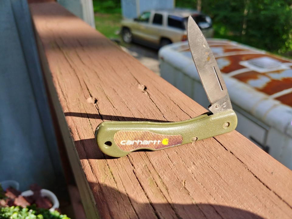 CASE XX USA 059L CARHARTT SADDLE HORN FOLDING LOCKBACK POCKET KNIFE | eBay