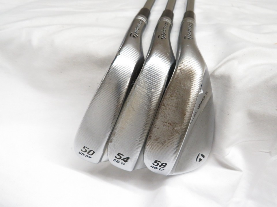 Used TaylorMade Milled Grind 3 MG3 Wedge Set 50+54+58 Project X LZ 6.5 ...
