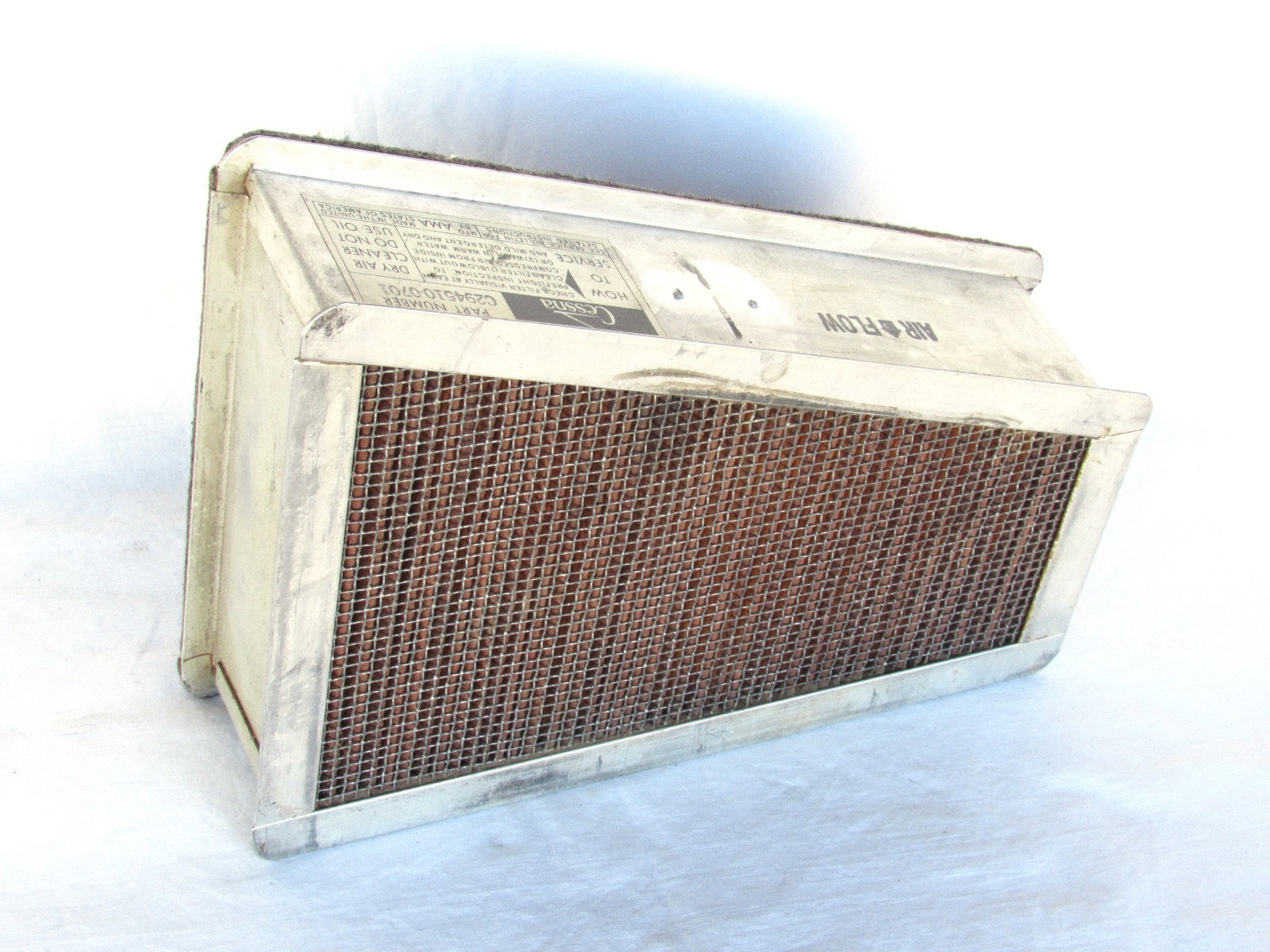 CESSNA Aircraft Air Filter C294510-0701 Dry Air Cleaner Vintage Engine ...
