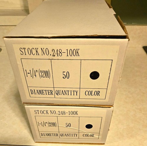 100 BLACK PLASTIC COMB BINDING SPINES 1 1/4" (32MM) diameter, 19 ring ...