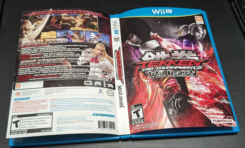 Tekken Tag Tournament 2 Wii U Edition Nintendo CIB Reversible Art NTSC ...