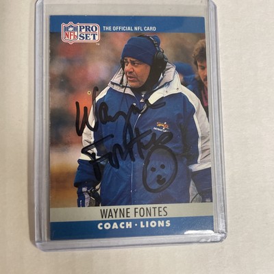 Wayne Fontes 1990 PRO SET #106 Detroit Lions Autographed Card w/o COA ...