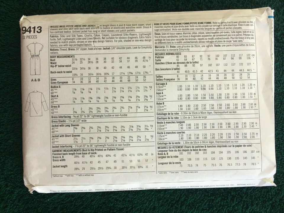 Simplicity Patterns ~ All Patterns are Size 8-14 ...