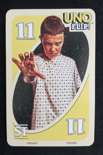 2017 Stranger Things Uno Flip! Card Yellow Eleven #11 (B) | eBay