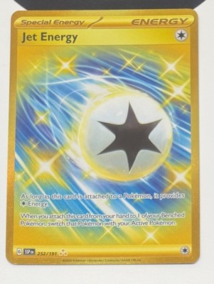 POKEMON TCG JET ENERGY 252/192 HYPER RARE GOLD CARD MINT PACK TO SLEEVE ...