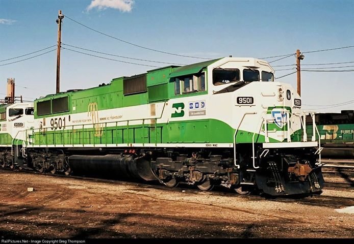 BN Burlington Northern SD60MAC EMD Demo Unit N Scale | eBay