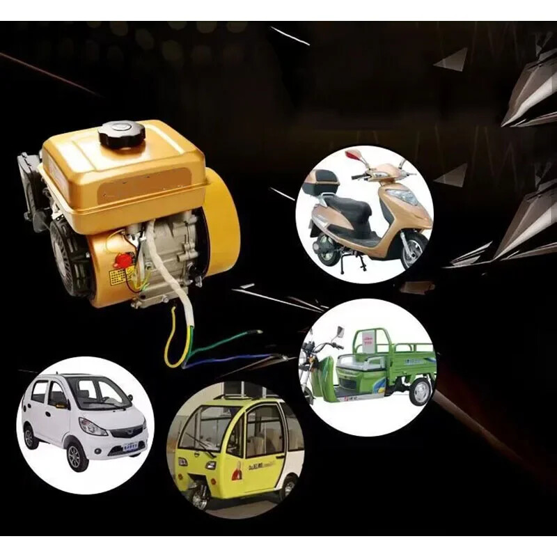 Electric Start 3000W 48V-72V Tricycle Four-Wheeled Car Gasoline Range ...