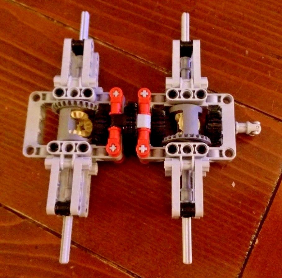 LEGO Technic Chained Frame Differential assembly with wheels extension ...