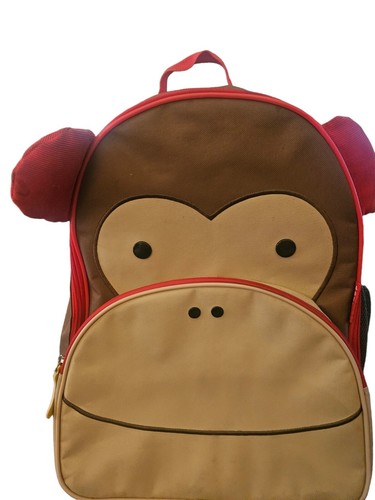SKIP HOP Zoo Kids Red Rolling Carry On Bag Suitcase Monkey Chimpanzee ...
