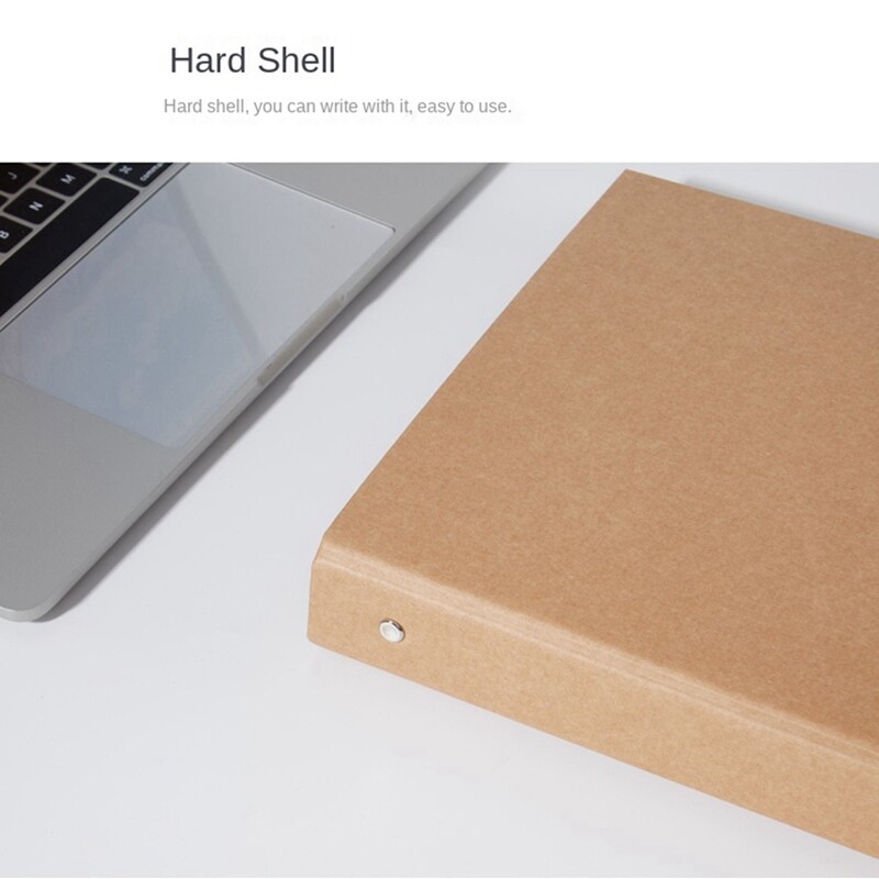 2Pcs A5 Kraft Binder Tray with 2 Rings to Add Loose Sheets N4B13172 ...