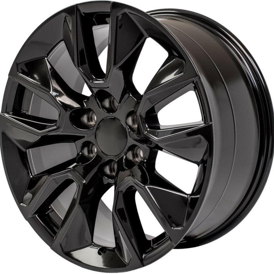GLOSS BLACK RST CHEVY SILVERADO 1500/TAHOE WHEELS SET 20x9" 1999-2025 ...