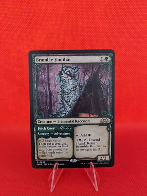MTG Bramble Familiar // Fetch Quest Showcase 283 Wilds of Eldraine Magic | eBay