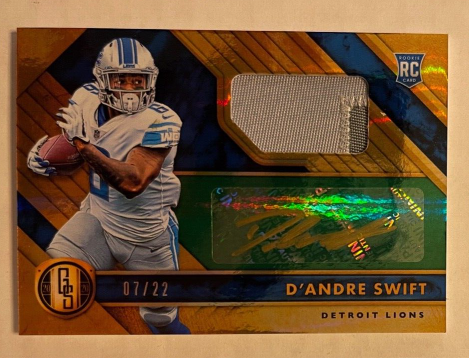 2020 PANINI GOLD STANDARD D'ANDRE SWIFT AUTO PATCH RC 07/22 FOTL ...