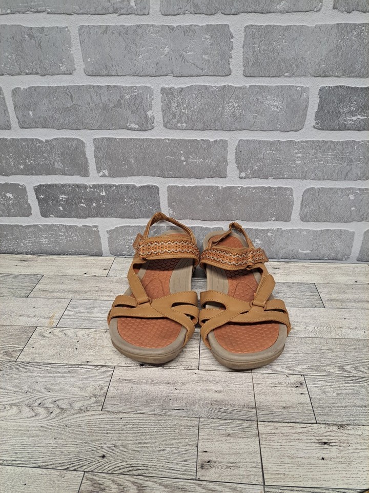 Baretraps Sandals Womens Brown Dalton Slingback Comfort Wedge Shoes ...