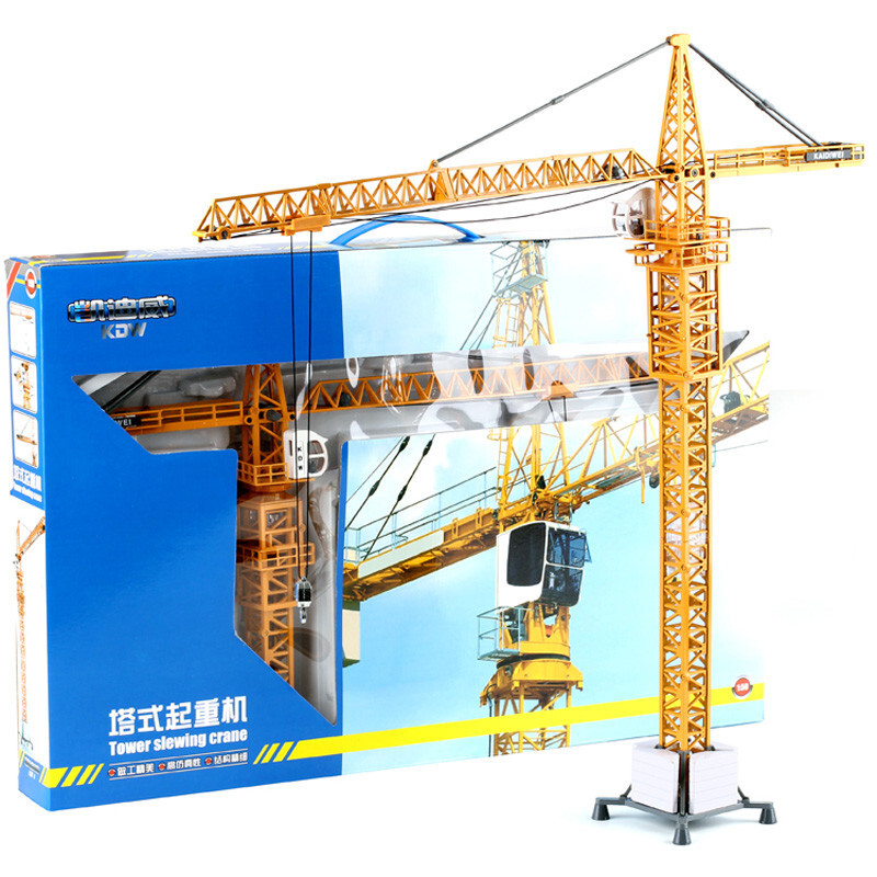 Diecast Tower Slewing Crane 1:50 Scale Heavy Construction Vehicle Hobby ...