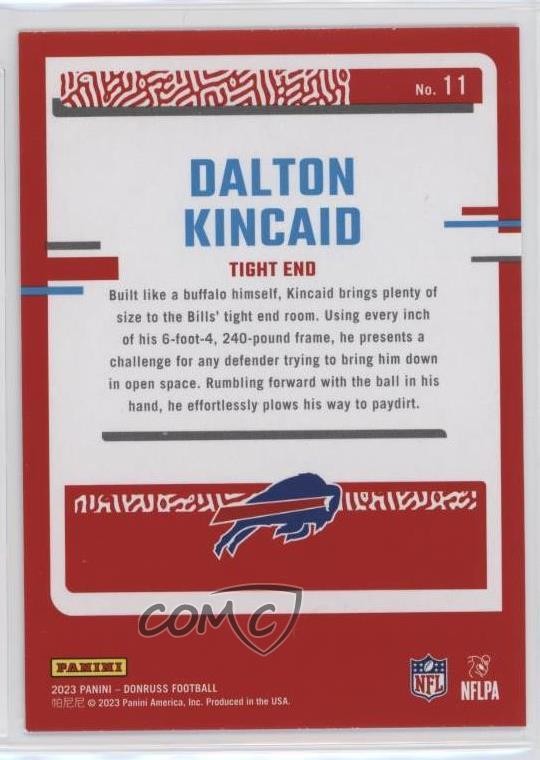 2023 Panini Donruss The Rookies Dalton Kincaid #11 RC | eBay