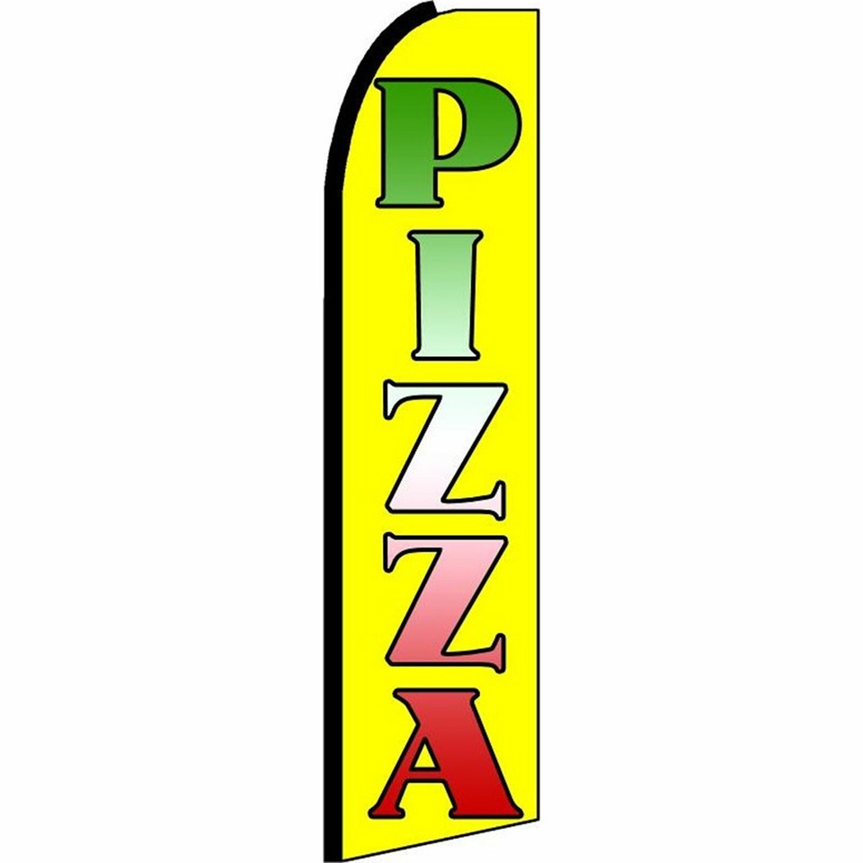 Pizza Sign Flag Flutter Feather Banner Swooper Advertising Bundle Kit ...